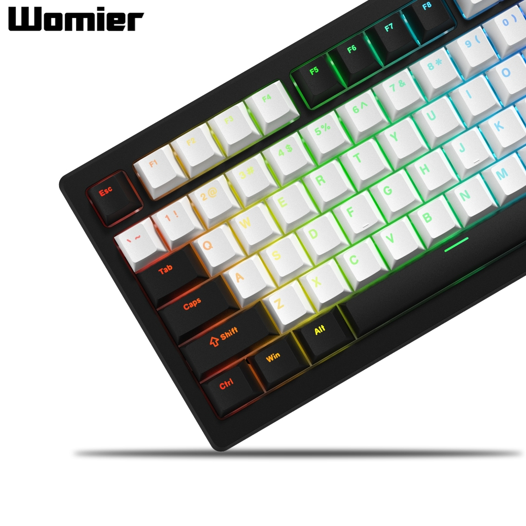 Womier Pbt Shine Through Keycap Doubel Shot Rgb Backlit Custom Key Cap