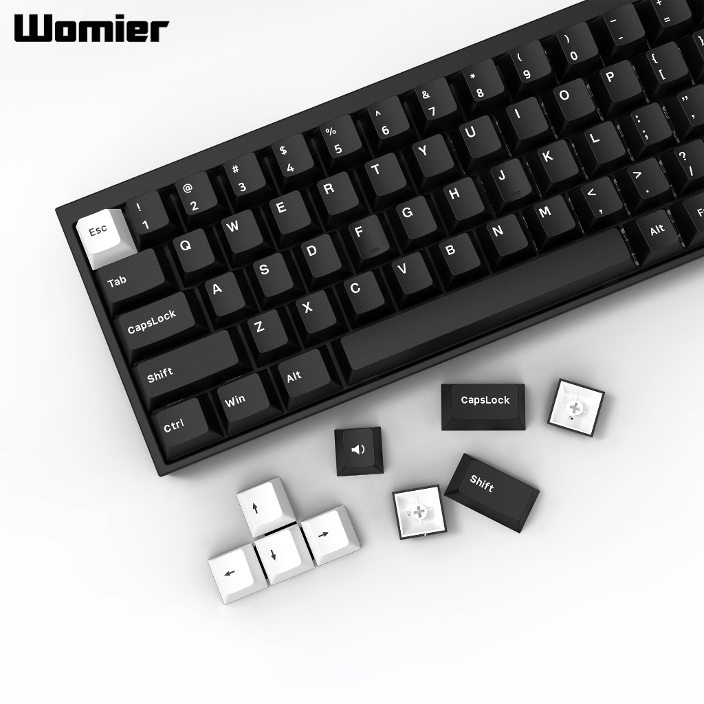 Womier 168 Phím Double Shot PBT Keycaps WOB BOW Key Cap Classic Cherry ...