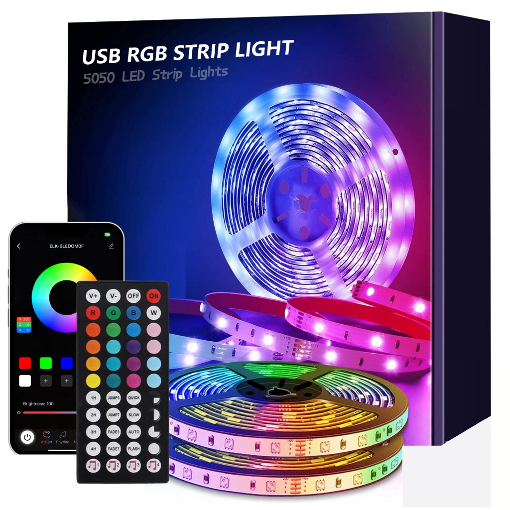Dây Đèn Led 1-20M 5050 Usb 5V Rgb Dải Màu Thay Đổi Đèn Tivi Phòng Gia ...