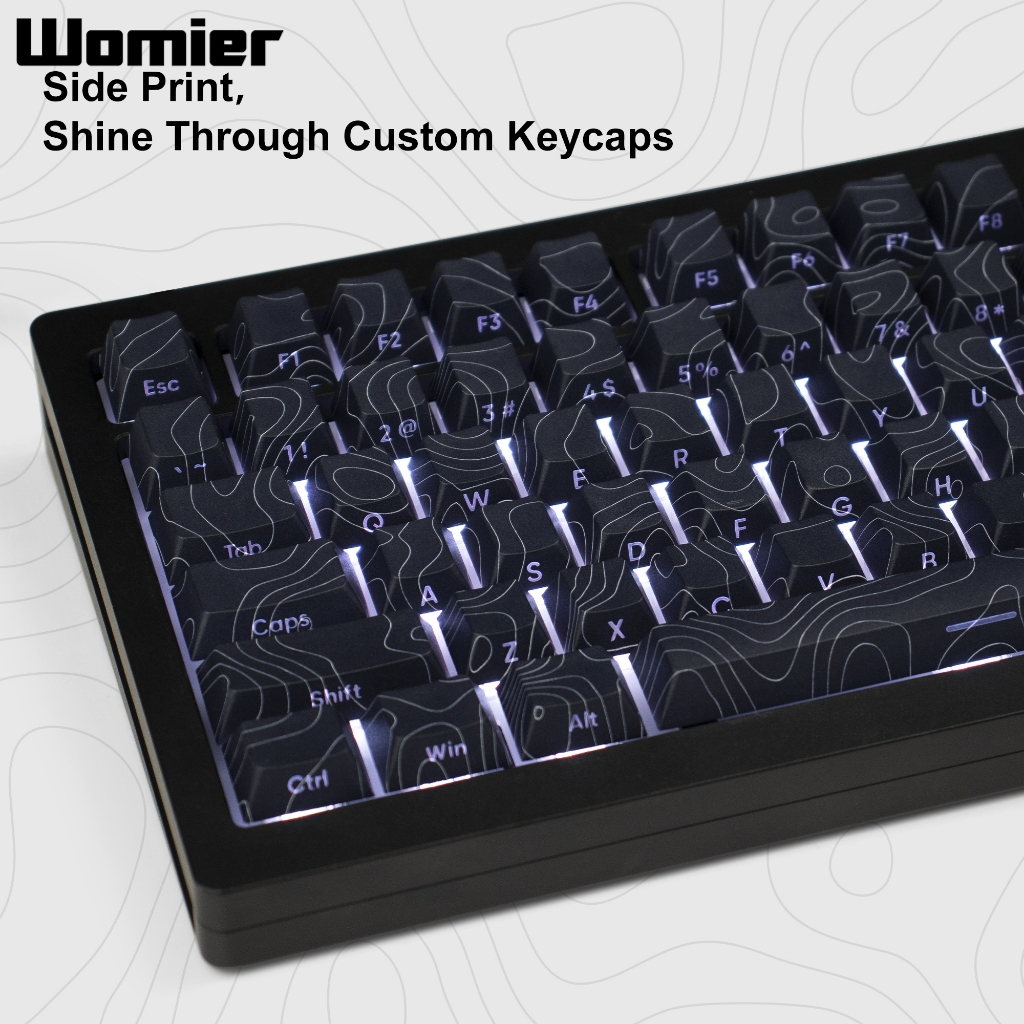 Womier 130 Phím Dòng Độ Cao PBT Keycap 5 Mặt Nhuộm In Bóng Qua Đèn Nền ...