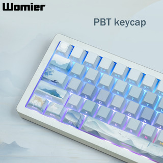 Womier 130 Phím Blue Lake Side Print PBT Keycap Đèn nền RGB Cherry ...