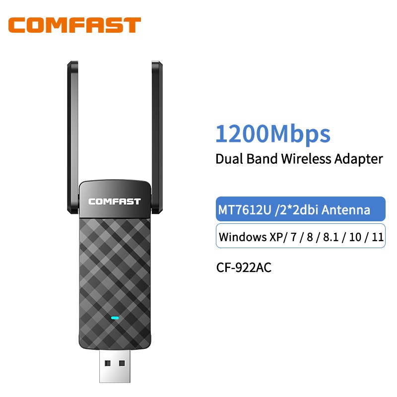 COMFAST 5G USB WIFI cho pc 1200Mbps 3.0 Tốc Độ Cao Cho Desktop Chơi Game băng tần kép 2.4g/5G CF ...