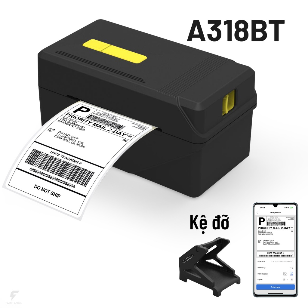 Máy In Nhiệt FlashLabel A318 In Khổ A7 In Đơn Hàng, Phiếu Gửi, Minicode, Logo Tự Dán | Shopee ...
