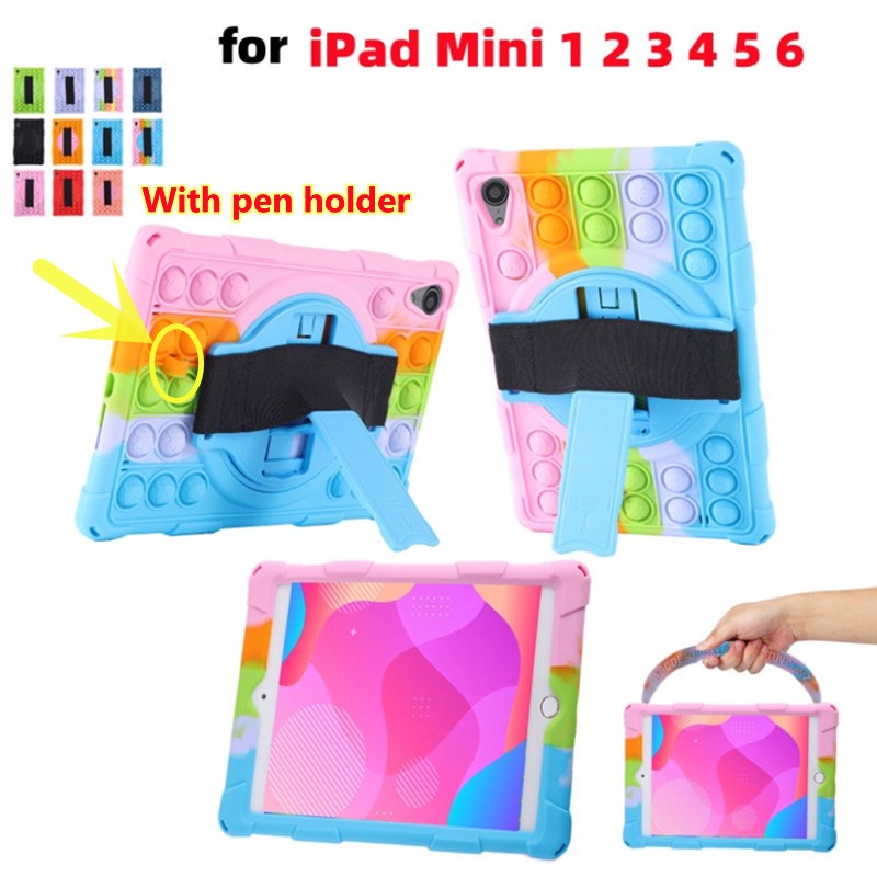 With pen holder Cover For iPad Mini 1 2 3 4 5 6 Case 7.9 inch 8.3 inch ...