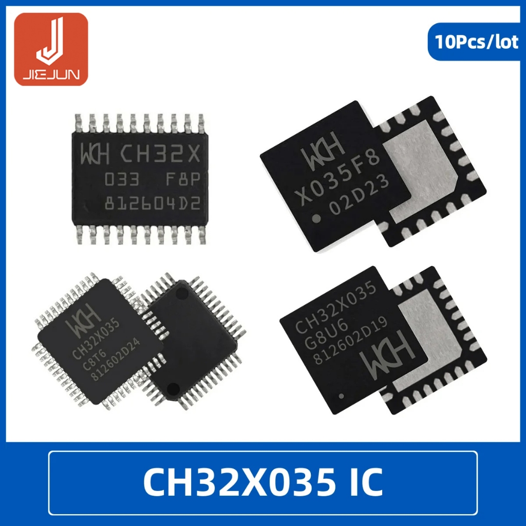 Set 10 chip IC CH32X035 USB + USB PD MCU 32-bit QingKe RISC-V Chuyên ...