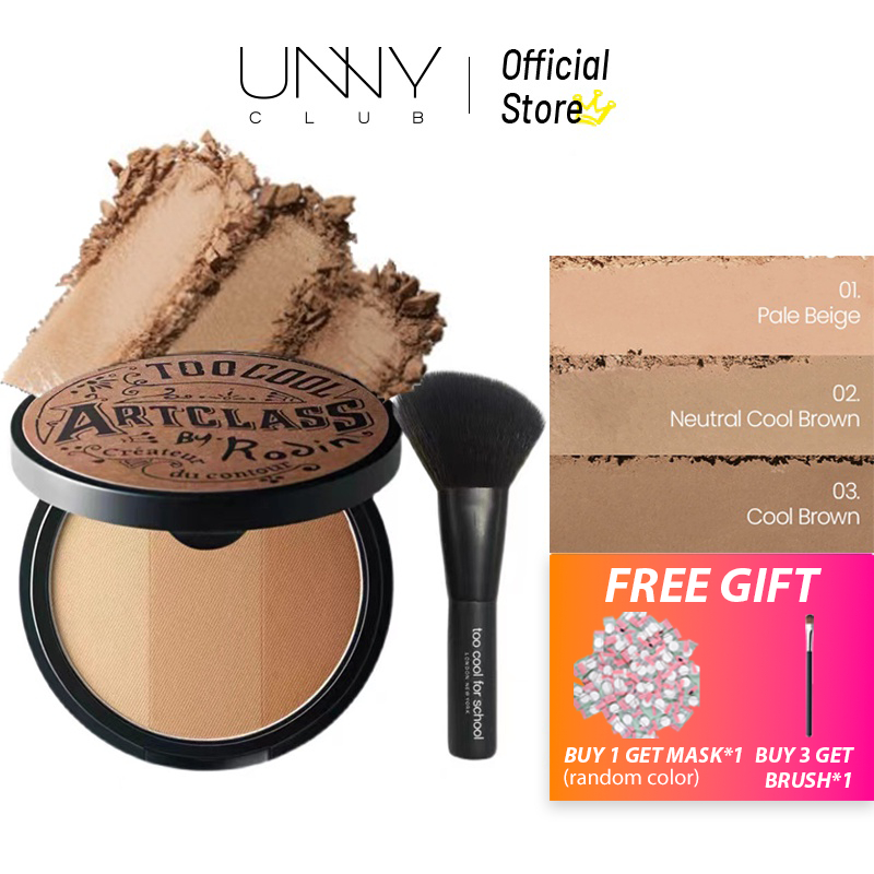 Bảng phấn tạo khối mắt mũi UNNY CLUB Too Cool For School 3 màu sắc kết hợp nghệ thuật dành cho ...