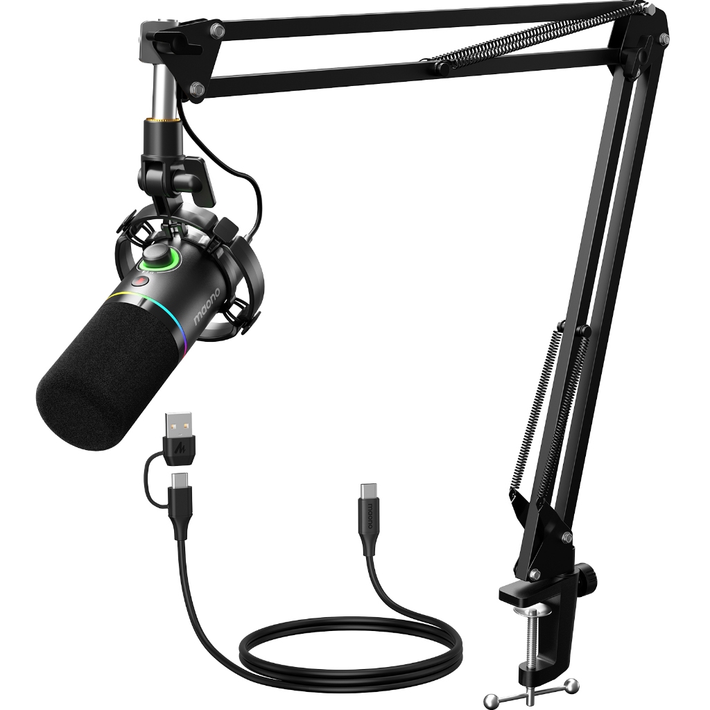 Micro Maono PD200X Podcast chế độ kép USB/XLR đèn RGB và phần mềm điều ...