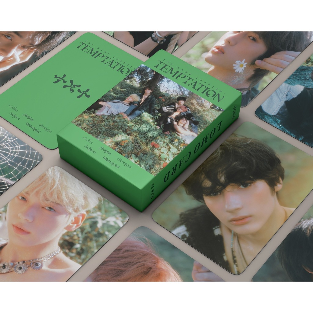 55 cái / hộp Kpop TXT TEMPTATION chính thức cùng một photocards Taehyun ngọt ngào HUENINGKAI ins ...