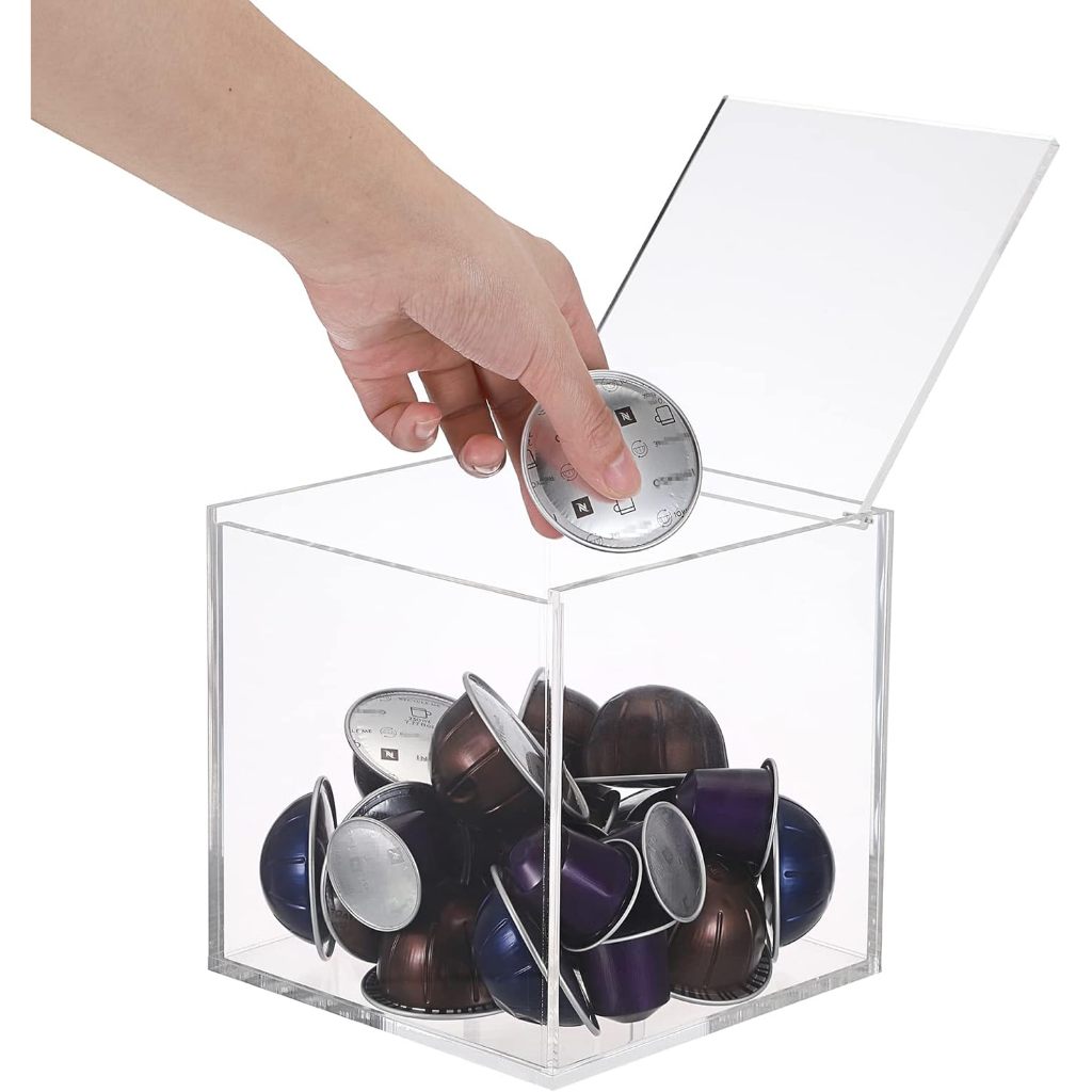 Hộp Đựng Cà Phê Viên Nén Bằng Acrylic 15x15x15cm Có Nắp Đậy Tiện Dụng ...