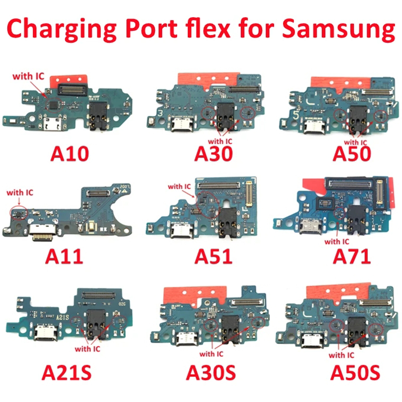 Mạch Cổng Sạc USB Cho Điện Thoại Samsung Galaxy A10 A30 / A30S A40 A50 A70 A12 A31 A51 A71 A21S ...