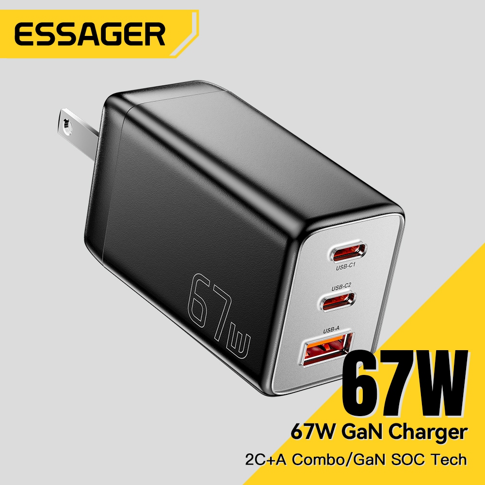 Bộ Sạc Essager 67W Cổng Usb Type C Cho PD QC PPS Protocol | Shopee Việt Nam