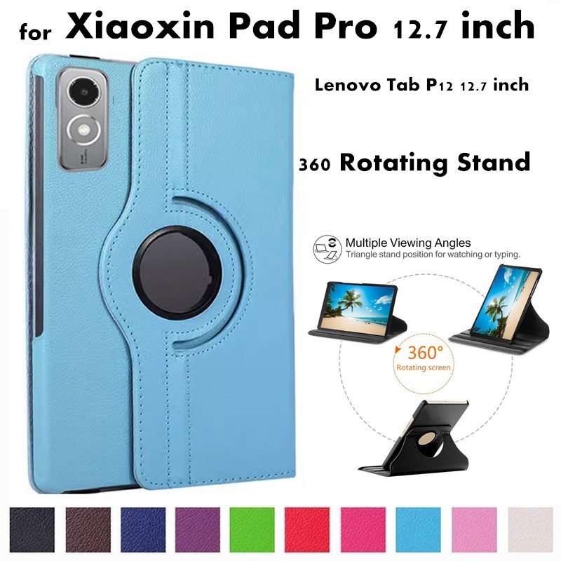 Dành Cho Xiaoxin Pad Pro 12.7 Inch 2025 2023 Ốp Lưng Da PU 360 Xoay ...