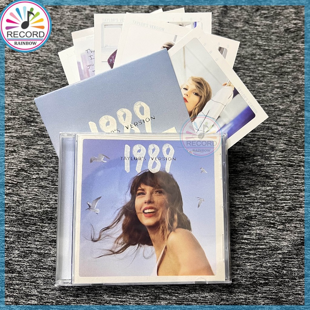 Taylor Swift 1989 Taylor's Version CD + Polaroids Crystal Skies Blue ...