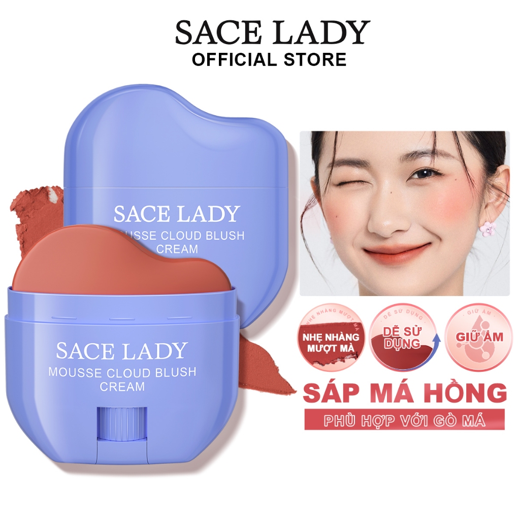 Phấn má hồng SACE LADY trang điểm lâu trôi chất lượng | Shopee Việt Nam