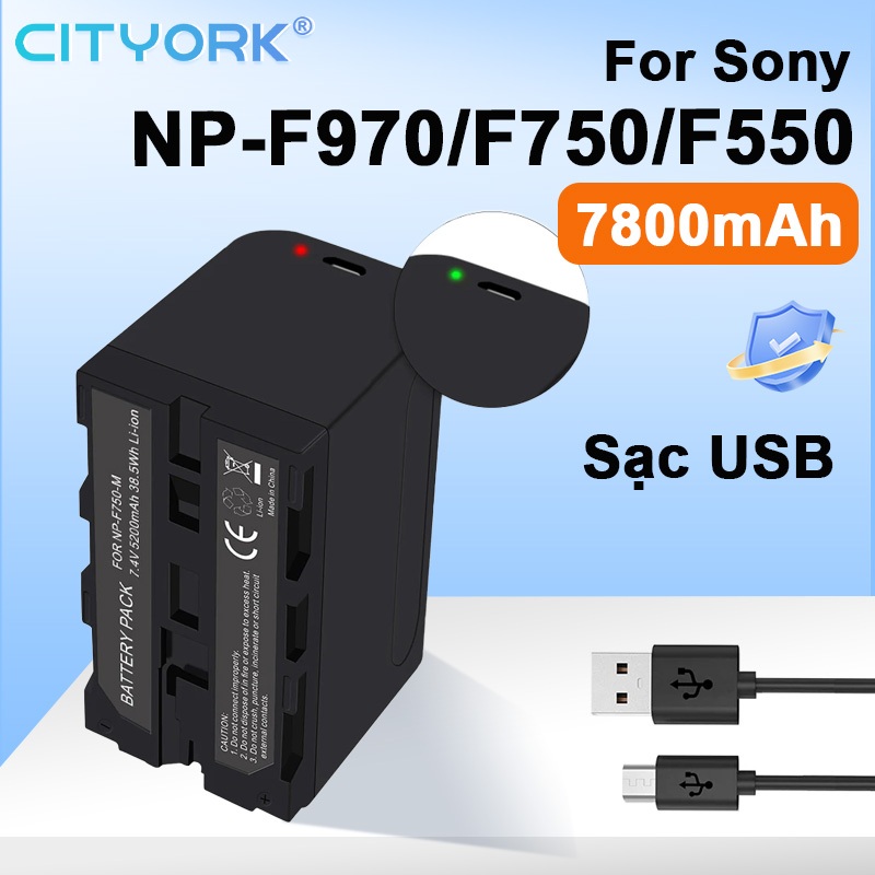 CITYORK Pin Máy Ảnh Sony NP F970 F960 F550 F750 QM91D | Shopee Việt Nam