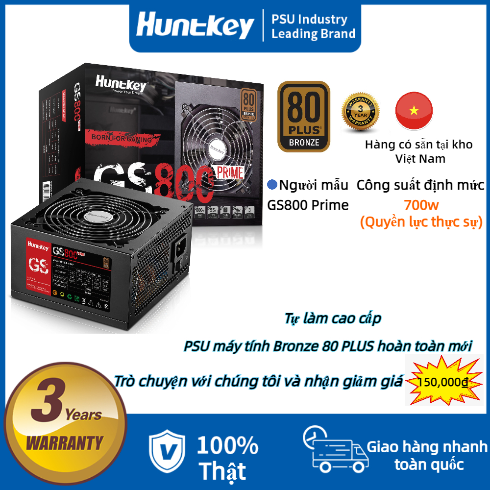 [mới tinh] Nguồn Máy Tính 700W Huntkey GS-Prime Series GS800 GS700 Prime ATX 3.0 Cho Nguồn PC ...