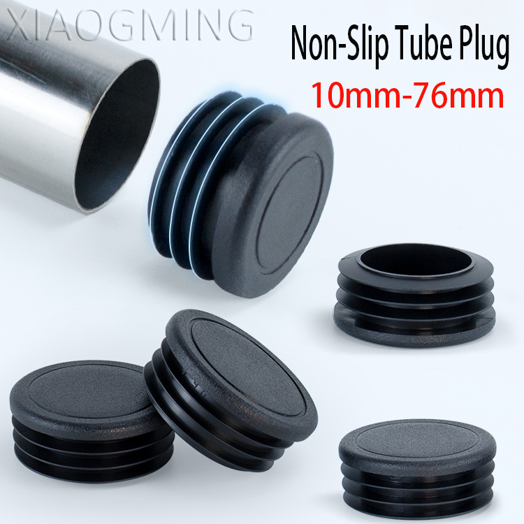 10mm-76mm Tròn Đen Ống Nhựa Bên Trong Phích Cắm Ống Chân Miếng Lót Bàn ...