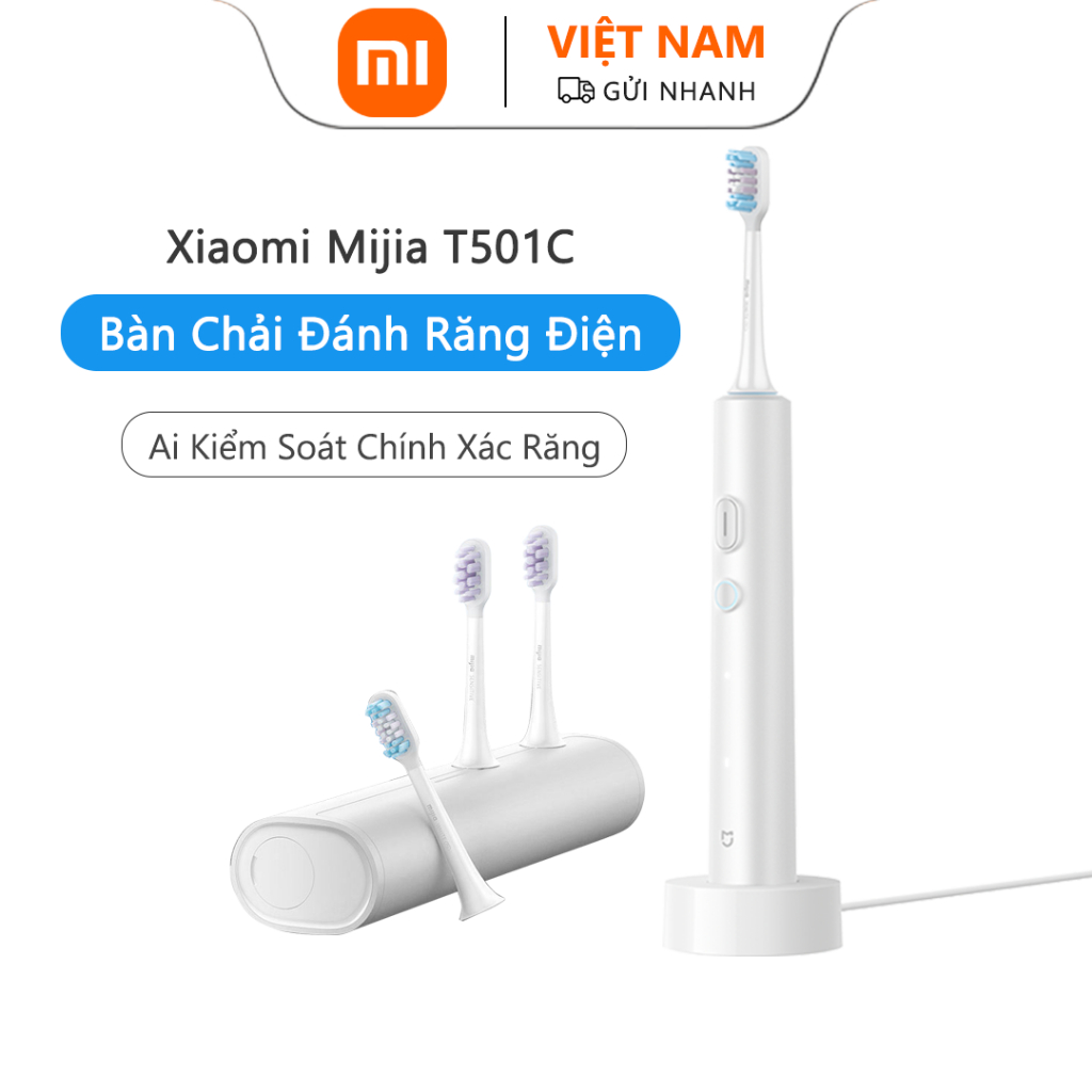 Bàn Chải Đánh Răng Điện Xiaomi Youpin Mijia Sonic T501C Kèm 4 Đầu Bàn Chải SGS Hiệu Quả | Shopee ...