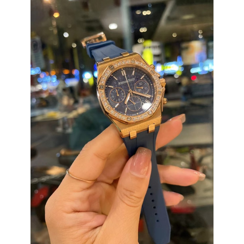 Royal Oak Silicone Phong Cách Mới Đồng Hồ Ba Mắt Kinh Doanh Thạch Anh ...