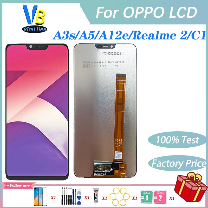 Màn Hình Cảm Ứng LCD Thay Thế Chuyên Dụng Cho OPPO A3S / A5 / AX5 / A12E / Realme 2 / C1 ...