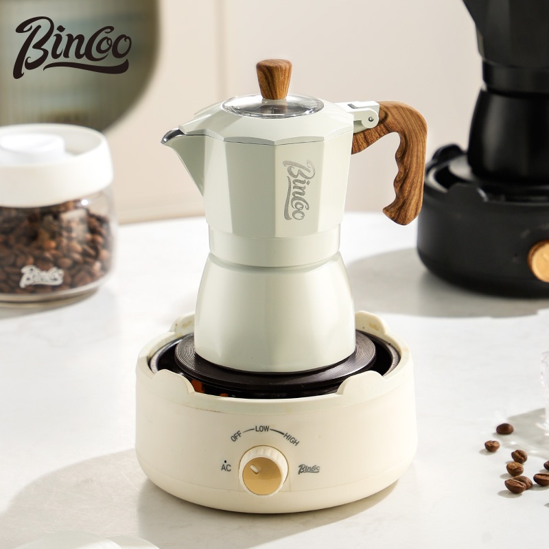 Bincoo Van Đôi Mocha Bộ Nồi Nấu Ăn Tại Nhà Cà Phê Moka Nồi Ý-phong Cách Nhỏ Mài Tay Máy Cà Phê 2 ...
