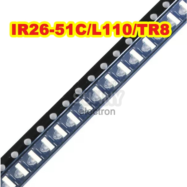 10pcs IR26-51C L110 TR8 1206 SMD 940nm Ống phóng hồng ngoại 1.6mmVòng cực nhỏ bên nhìn hồng ...