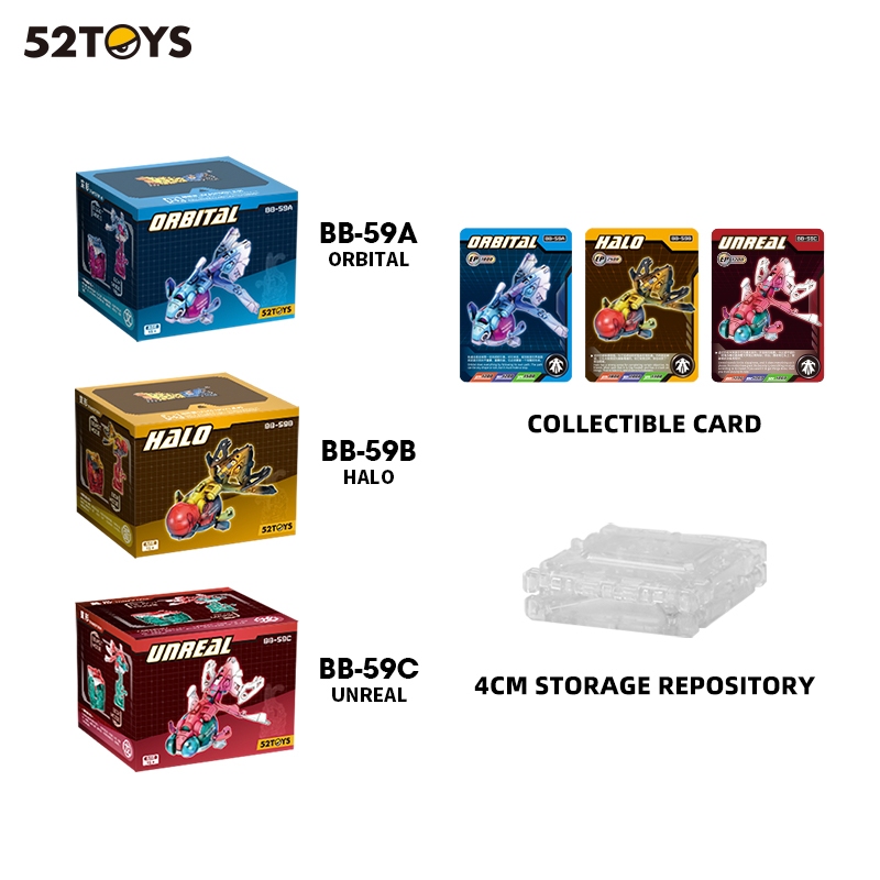 52TOYS đồ chơi lắp ráp mô hình Transformers Figure BEASTBOX BB-59A ORBITAL/BB-59B HELO/BB-59C ...