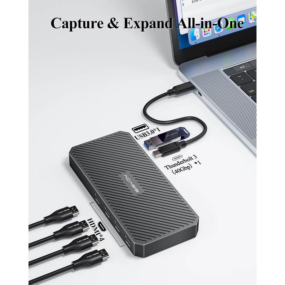 Thẻ ghi Video kênh ACASIS Thunderbolt 3 / 4 4HDMI 4 đầu vào HDMI ...