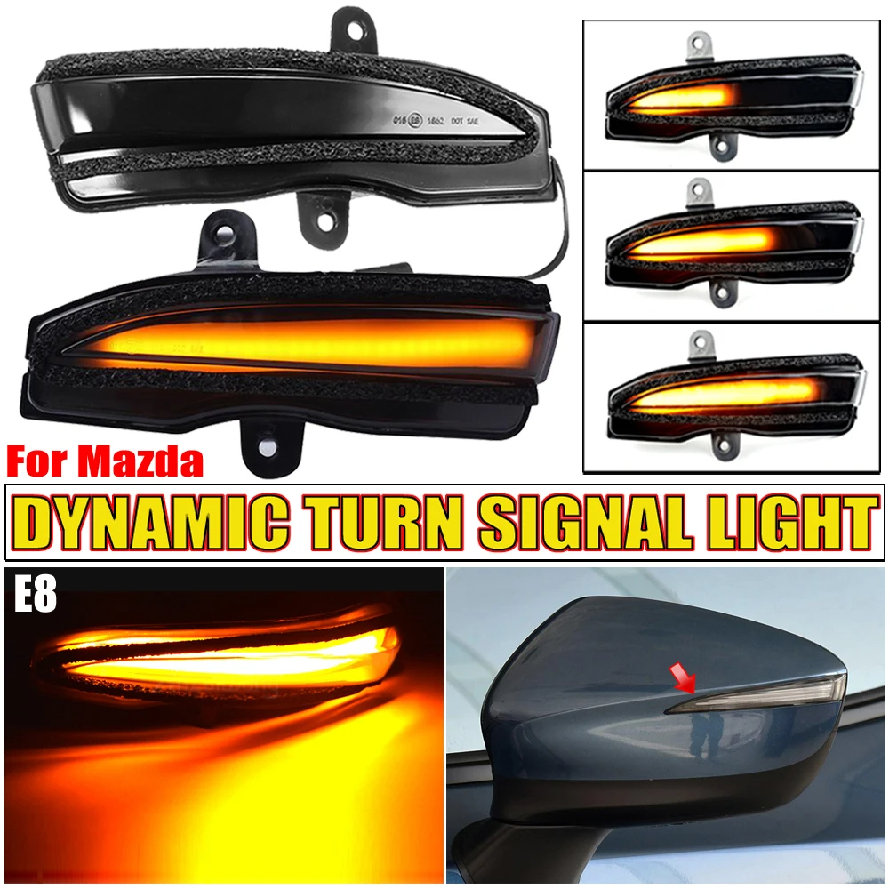 Đèn Flash Nước Chạy LED Năng Động Biến Tín Hiệu Gương Chiếu Hậu Đèn Báo Thích Hợp Cho Xe Mazda ...