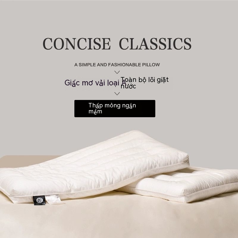 【Ten Beans】Gối bông nguyên chất thấp gối bảo vệ cột sống cổ tử cung cho ...