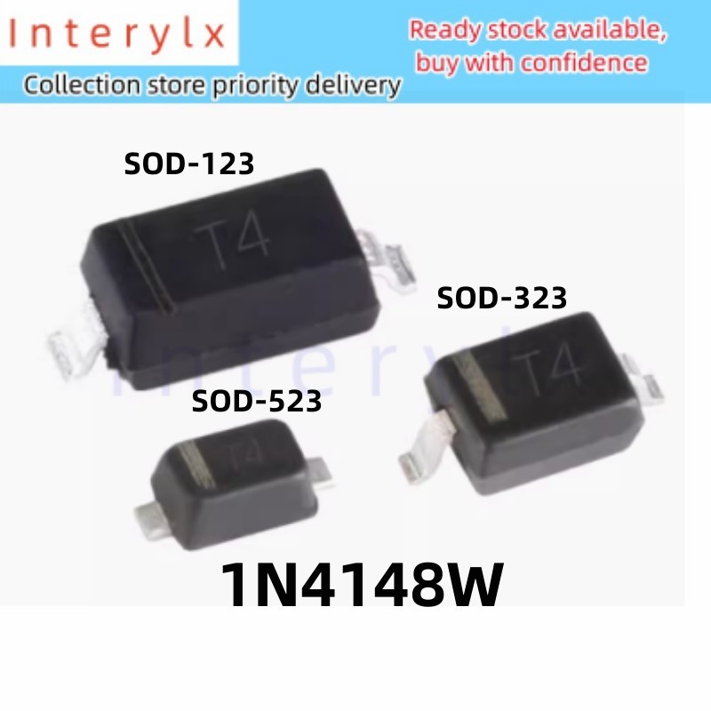 Bộ 50 Diode SMD 1N4148 1N4148WS Làm: T4 SOD-123 SOD-323 SOD-523 1206 ...