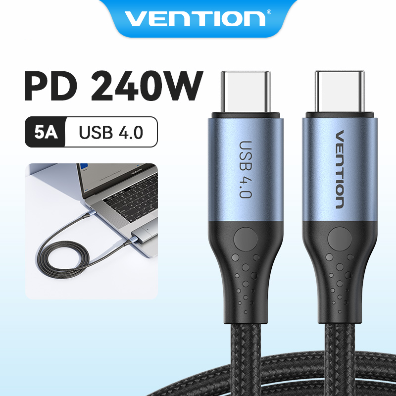 Cáp Type C Vention PD 240w USB 4,0 Tốc độ nhanh 40Gbps Hỗ trợ HDMI 8k ...