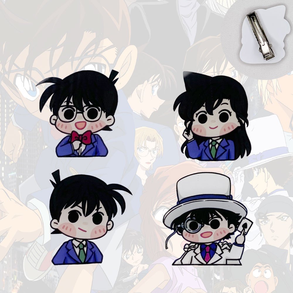 Kẹp Tóc Conan Acrylic Hoạt Hình Dễ Thương Cô Gái Anime Kẹp Tóc Phụ Kiện ...