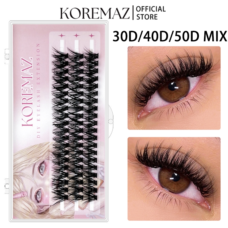 KOREMAZ 60 Cụm Mi D Curl Volume Phần mở rộng mi riêng lẻ 30D / 40D ...