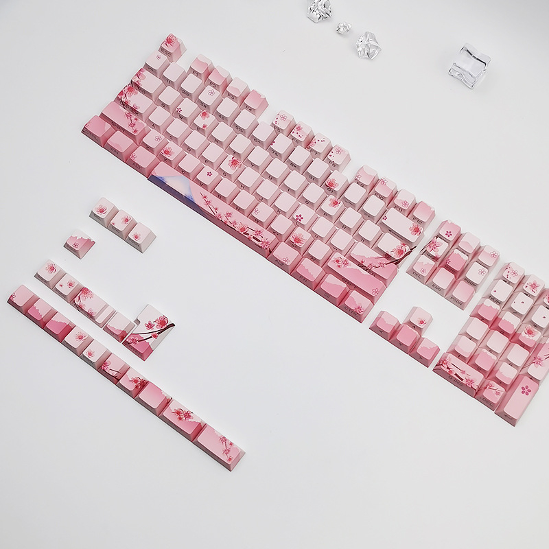 Sakura Keycap Shine Through Bên Chữ Keycap Màu Hồng Cherry Profile127 ...
