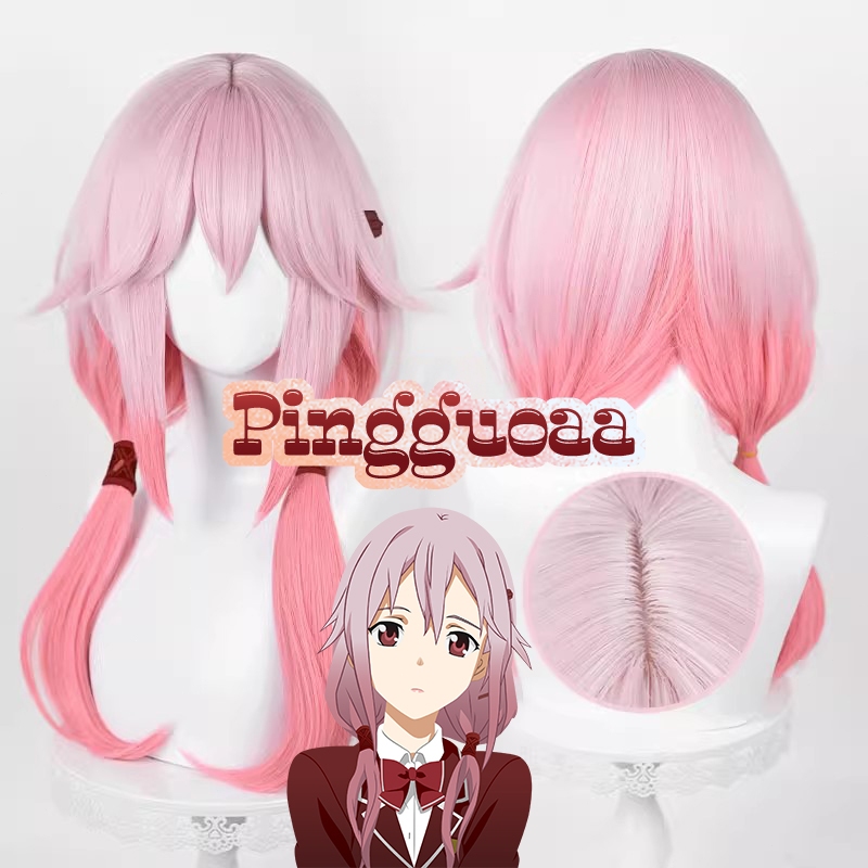 Yuzuriha Inori Cosplay Wig Anime Guilty Crown 60cm Long Pink Gradient ...