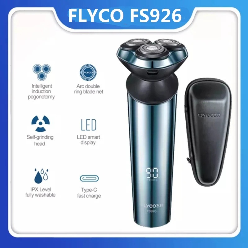 Flyco FS926 Máy Cạo Râu Dành Cho Nam PK PHILIPS Sạc Cơ Thể Giặt LED Màn Hình Thông Minh Máy Cạo ...