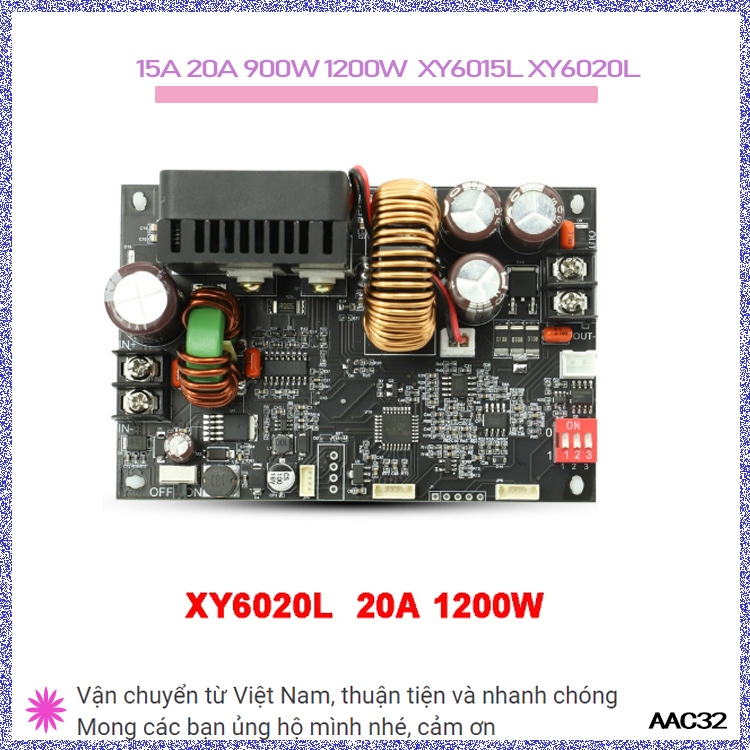 Mô-đun điều chỉnh điện áp DC 6V-70V đến 0-60V 15A 20A 900W 1200W CNC XY6015L XY6020L | Shopee ...