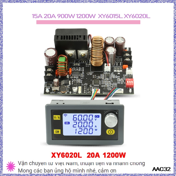 Mô-đun điều chỉnh điện áp DC 6V-70V đến 0-60V 15A 20A 900W 1200W CNC ...