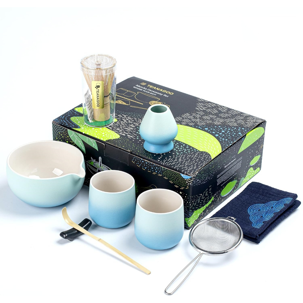 Teanagoo Matcha Set Matcha Whisk Matcha Bát có vòi rót Bộ dụng cụ pha ...