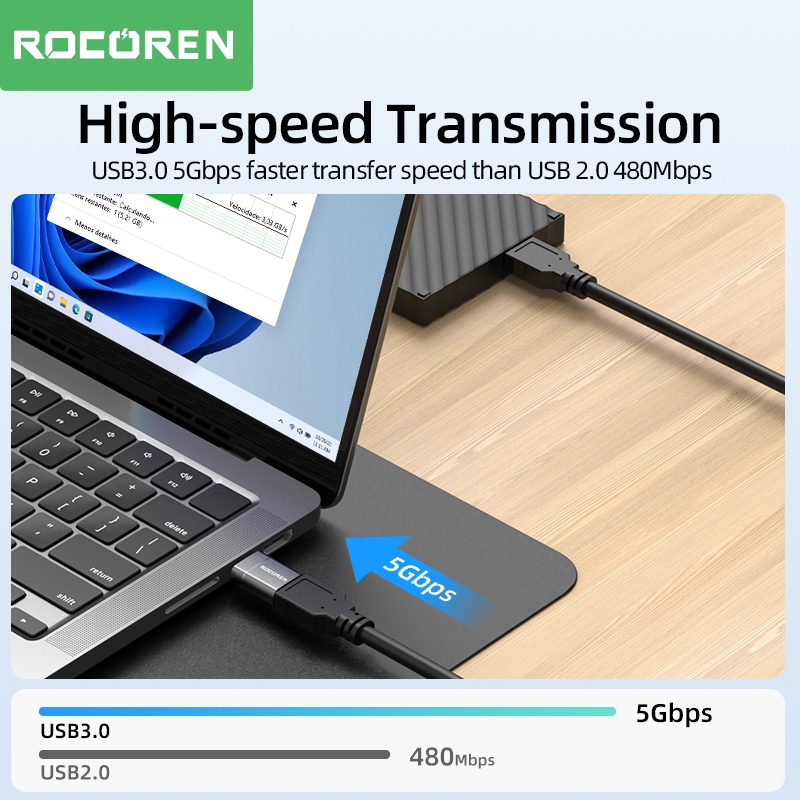 Rocoren OTG Adapter USB A 3.0 Nam Sang USB Loại C Nữ Chuyển Đổi Cho U ...