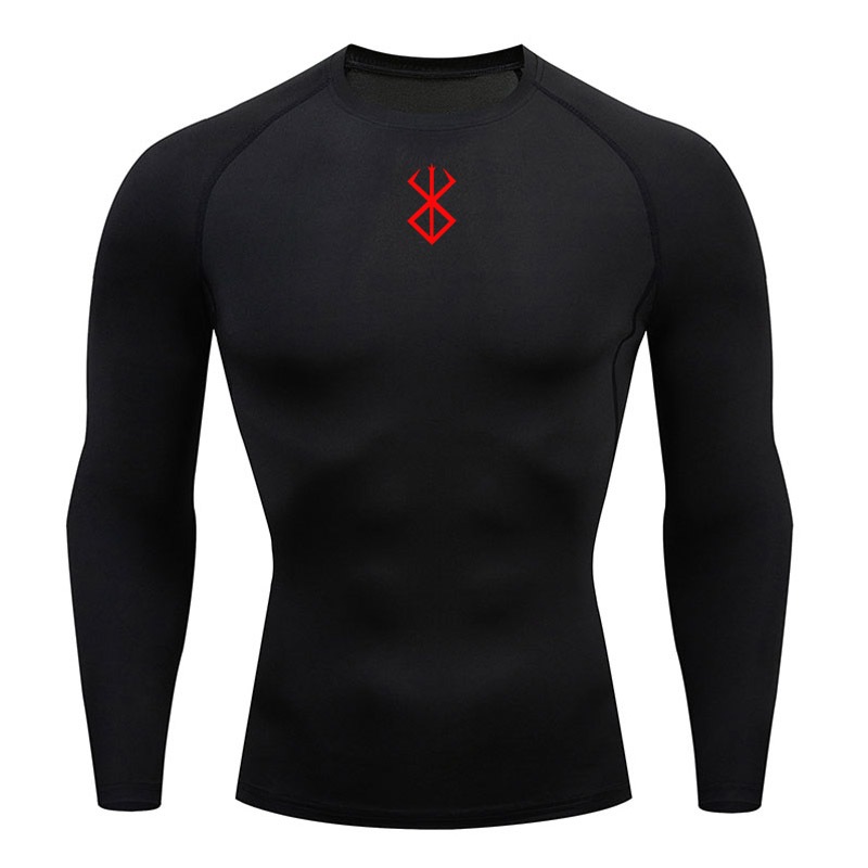 bererk compression long sleeve shirt men's running t-shirt fitness ...