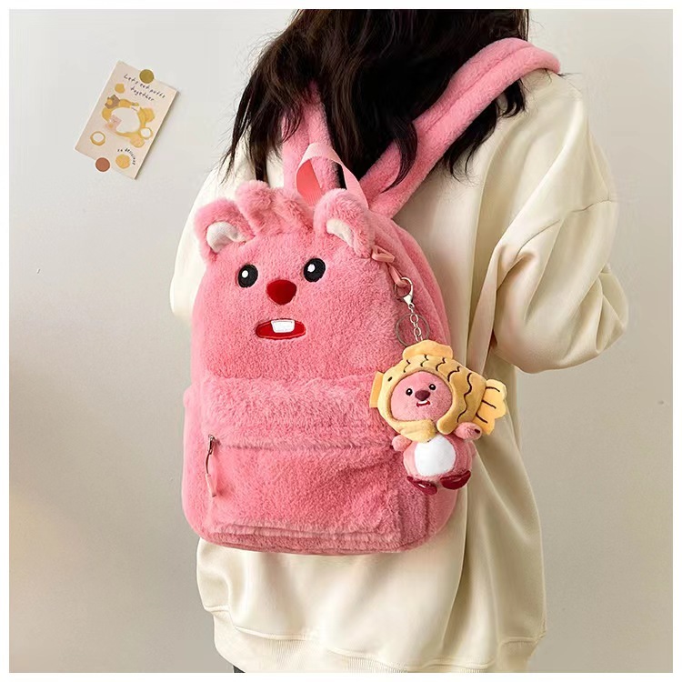 Balo Loopy Hoạt Hình Thỏ Màu Hồng Ba Chiều Dung Tích Lớn AYW505 AYW505 ...