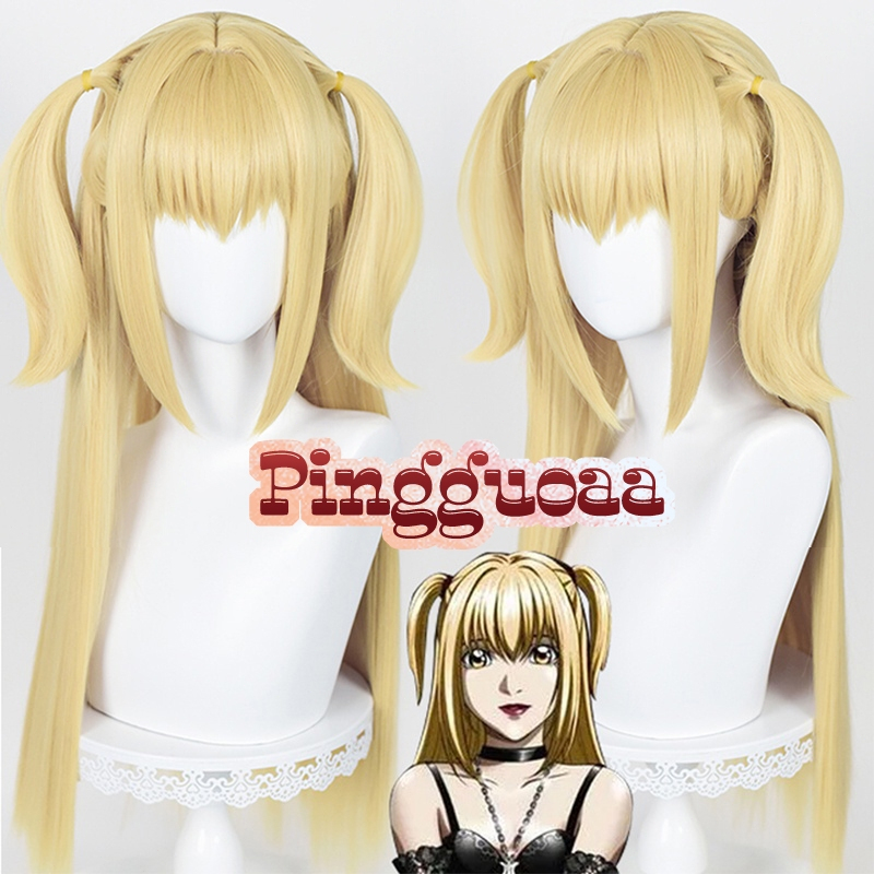 【Manmei】Anime Death Note Misa Amane Cosplay Wig Women 70cm Long Golden ...