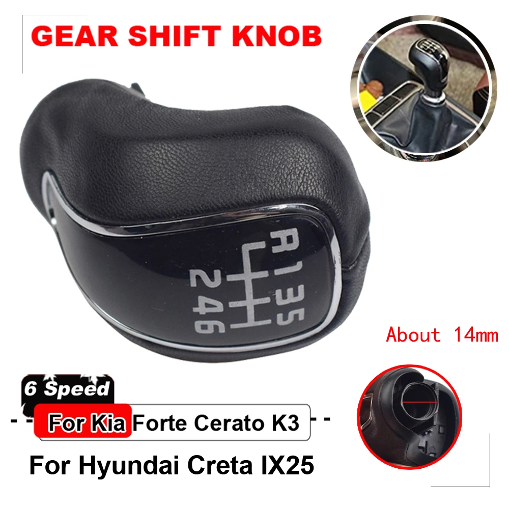 Bằng Da Tay Đòn Bẩy Dịch Chuyển Núm Cần Số 6 Tốc Độ Thích Hợp Cho Xe Hyundai Creta IX25 Kia ...