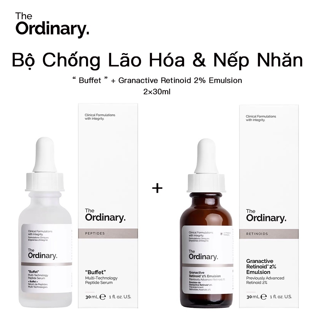 THE ORDINARY Combo Thông Thường “Buffet ” và Granactive Retinol 2% Nhũ ...