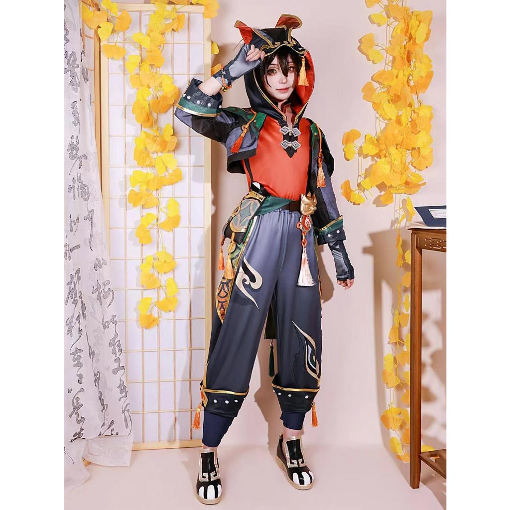 Genshin Impact Gaming Cosplay Costume Wig shoes Set game Uniforms ...
