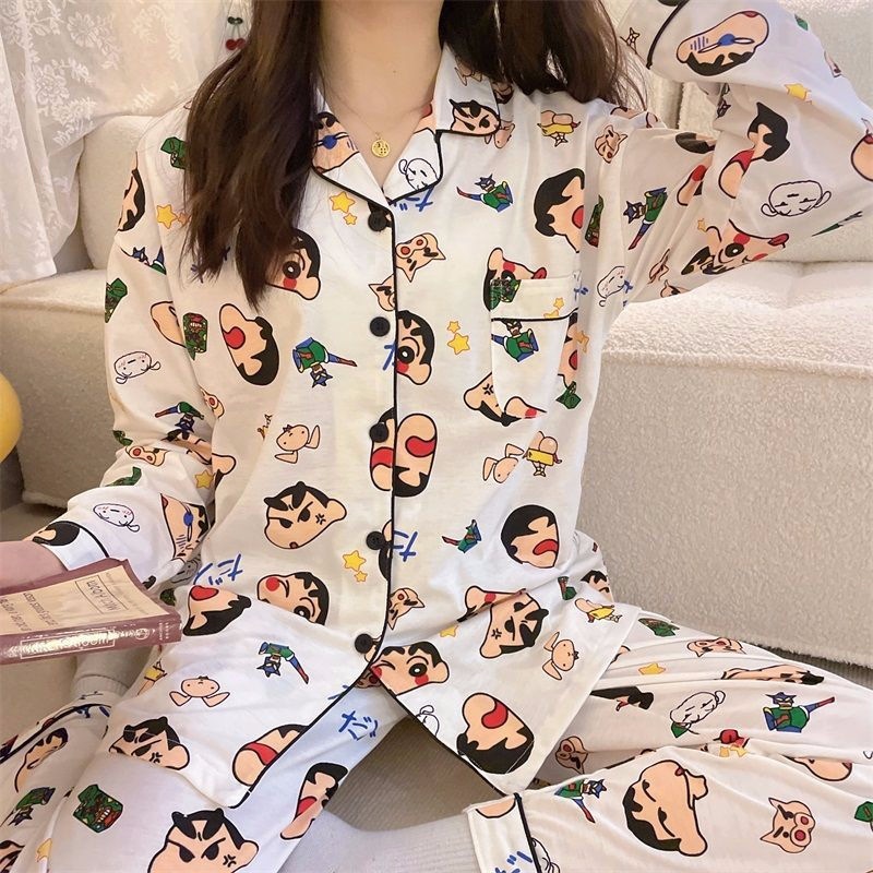 Crayon Shin-Chan Bộ Đồ Ngủ Hoạt Hình Nhật Bản Pudding Chó Bộ Đồ Ngủ Nữ ...