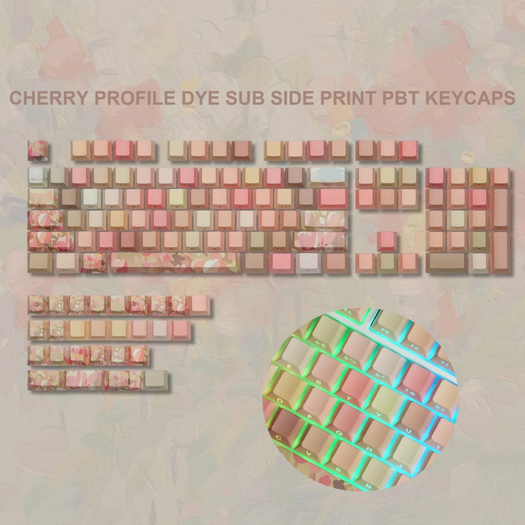 Womier 130 Phím Blue Lake Side Print PBT Keycap Đèn nền RGB Cherry ...