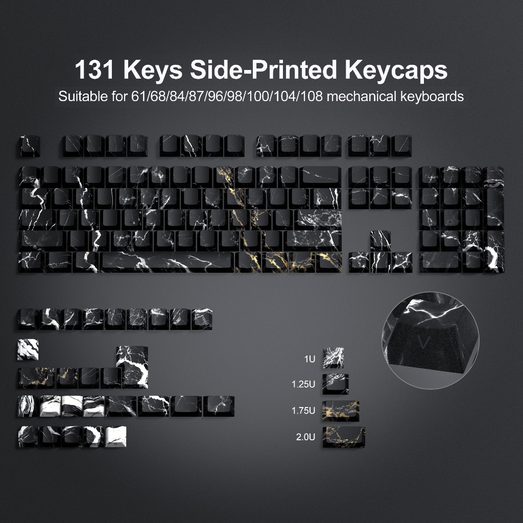 Womier 130 Phím Blue Lake Side Print PBT Keycap Đèn nền RGB Cherry ...